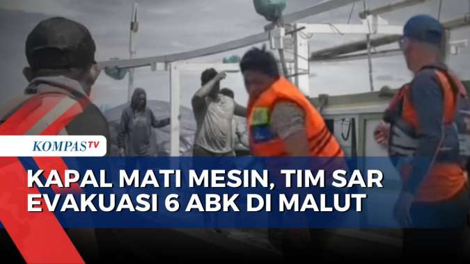 Tim SAR Evakuasi 6 ABK Usai Kapal Mati Mesin di Desa Kabau | KOMPAS UPDATE