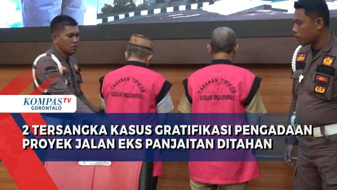 Kejati Gorontalo Tahan 2 Tersangka Kasus Gratifikasi Pengadaan Proyek Jalan Eks Panjaitan