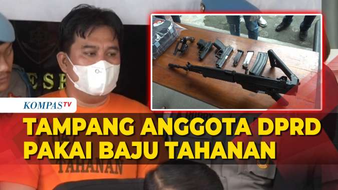 Tampang Anggota DPRD Mukadam Pakai Baju Tahanan Ditetapkan Jadi Tersangka