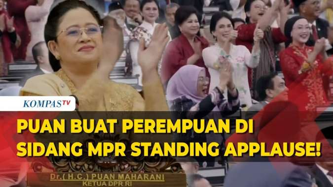 Standing Applause Para Perempuan di Sidang MPR saat Puan Maharani Singgung Kesetaraan