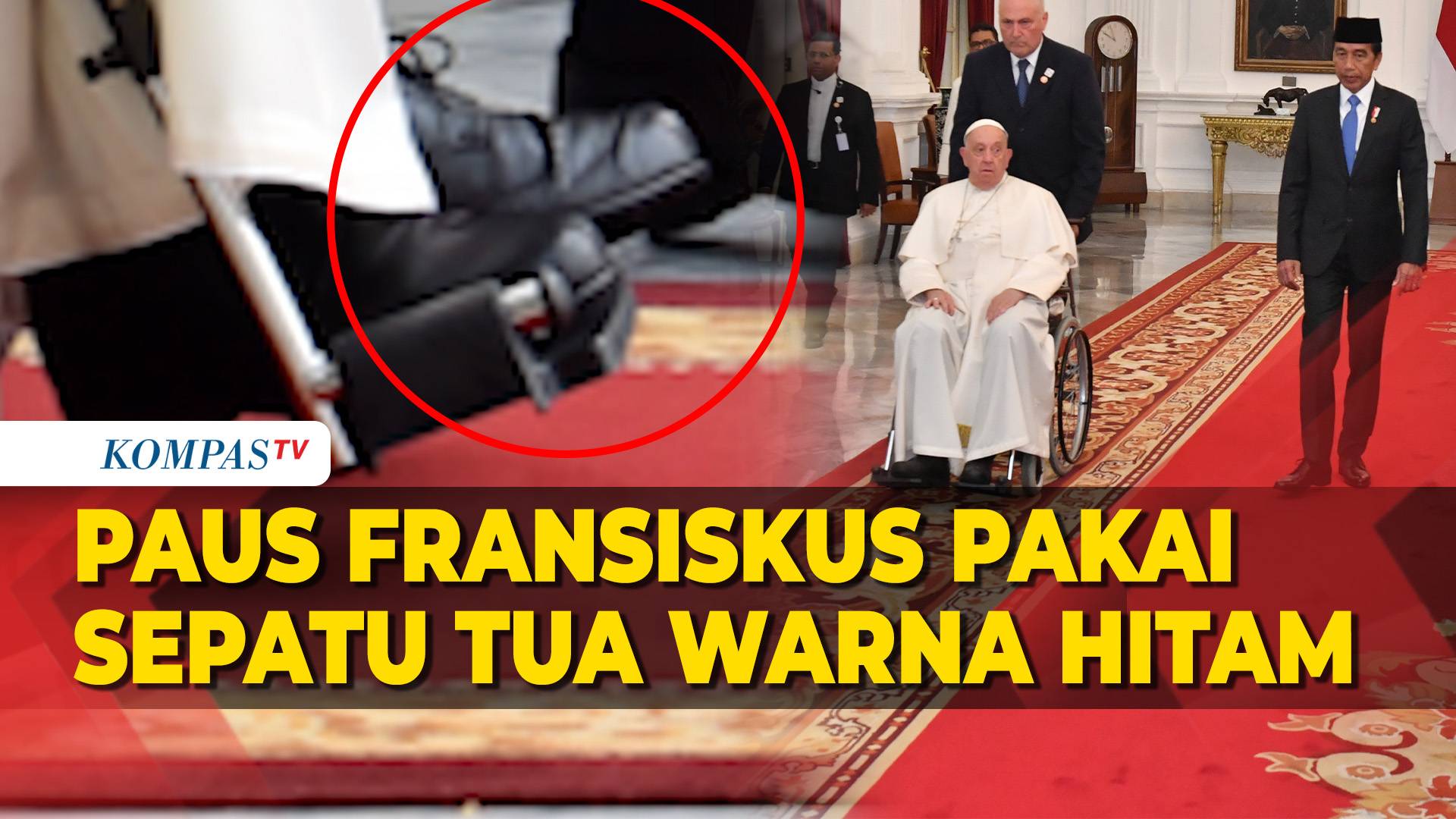 Video: Paus Fransiskus Pakai Sepatu Tua Warna Hitam saat Berkunjung ke Indonesia, Ini Kata Uskup ...