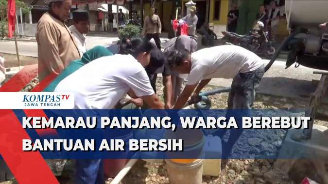 Kemarau Panjang, Warga di Wonogiri Berebut Bantuan Air Bersih