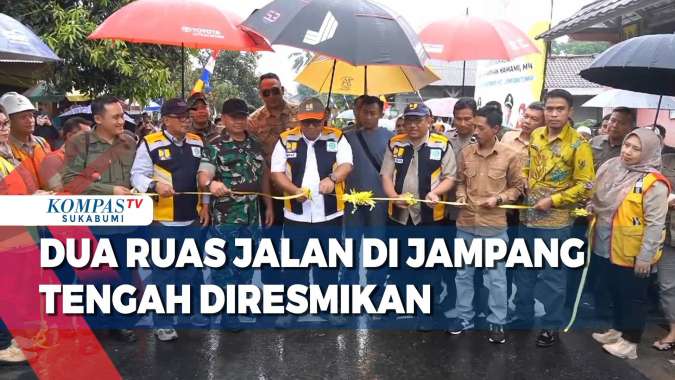 Dukung Akses Ekonomi Dua Ruas Jalan Di Jampang Tengah Diresmikan