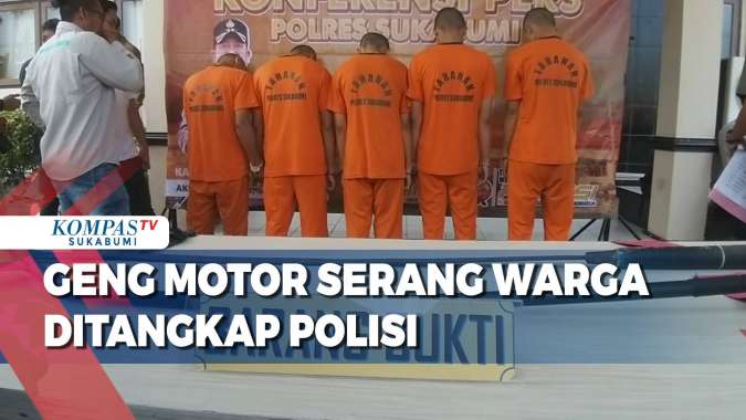 Geng Motor Di Sukabumi Serang Warga Ditangkap Polisi