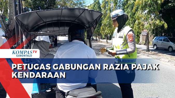 Petugas Gabungan Samsat Bersama Kepolisian Razia Pajak Kendaraan di Gorontalo