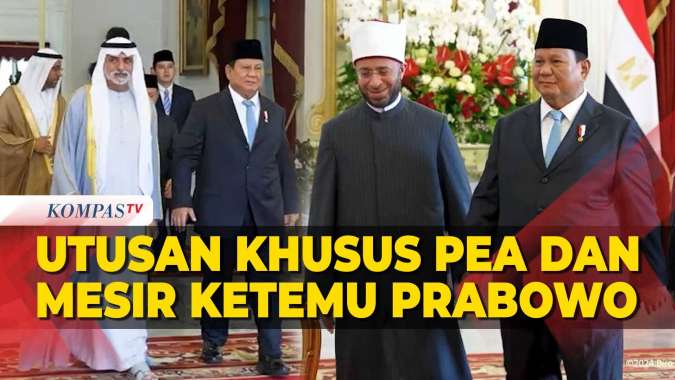 Presiden Prabowo Sambut Utusan Khusus Persatuan Emirat Arab dan Mesir di Istana Merdeka