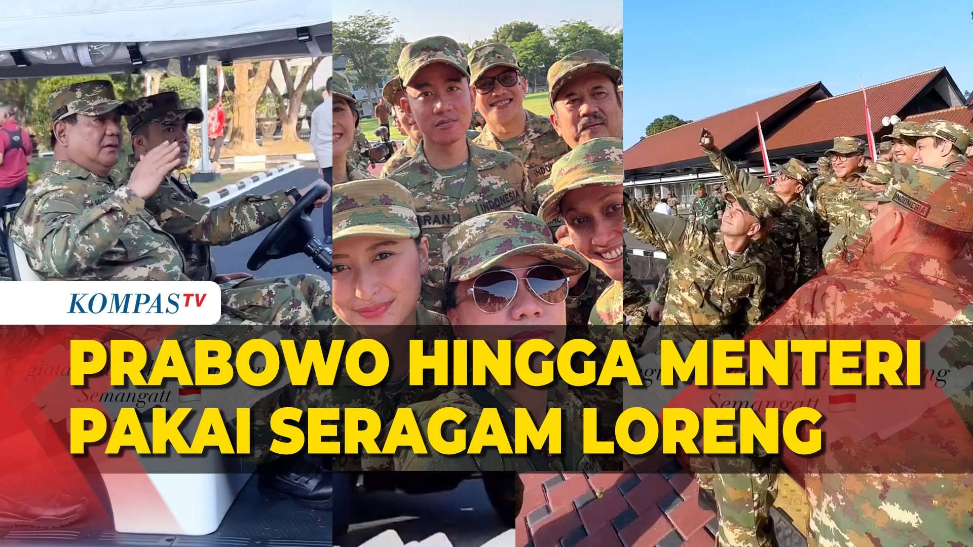 Video: Momen Prabowo-Gibran dan Jajaran Kabinet Merah Putih Berseragam Loreng di Akmil Magelang