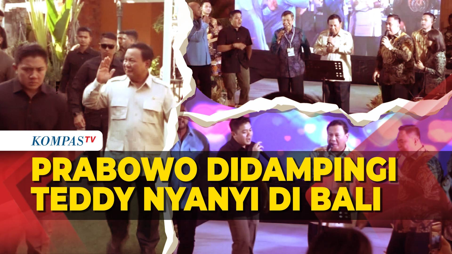 Video: Momen Presiden Prabowo dan Mayor Teddy Nyanyi Saat Makan Siang di Bali