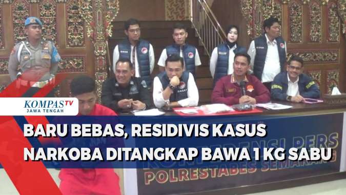 Baru Bebas, Residivis Kasus Narkoba Ditangkap Bawa 1 Kg Sabu