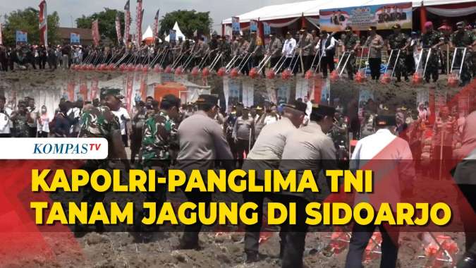 Kapolri dan Panglima TNI Tanam Benih Jagung Luncurkan Gugus Tugas Polri Ketahanan Pangan
