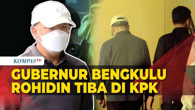 Terjaring OTT, Gubernur Bengkulu Rohidin Mersyah Tiba di Gedung KPK