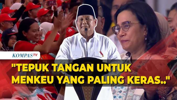 Saat Prabowo Minta Guru Tepuk Tangan untuk Menkeu Sri Mulyani, Umumkan ...
