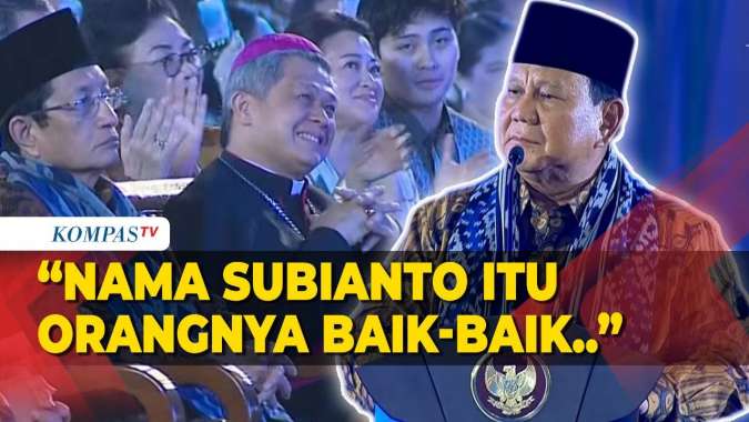 Saat Prabowo Sapa Ketua Presidium KWI: Nama Sama Pak, Subianto Orangnya Baik-Baik