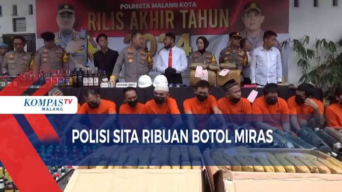 Ribuan Botol Miras Disita Jelang Malam Tahun Baru Ribuan Botol Miras Disita Jelang Malam Tahun Baru