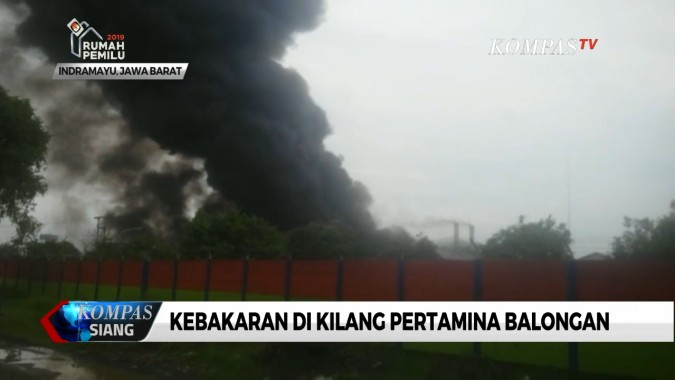 Kebakaran Besar Terjadi di Pertamina Balongan