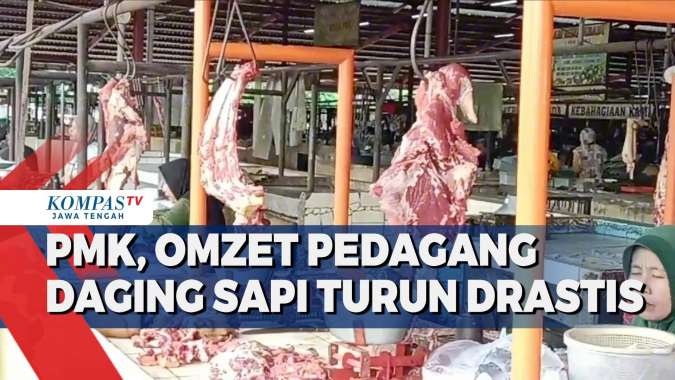 PMK, Omzet Pedagang Daging Sapi Turun Drastis