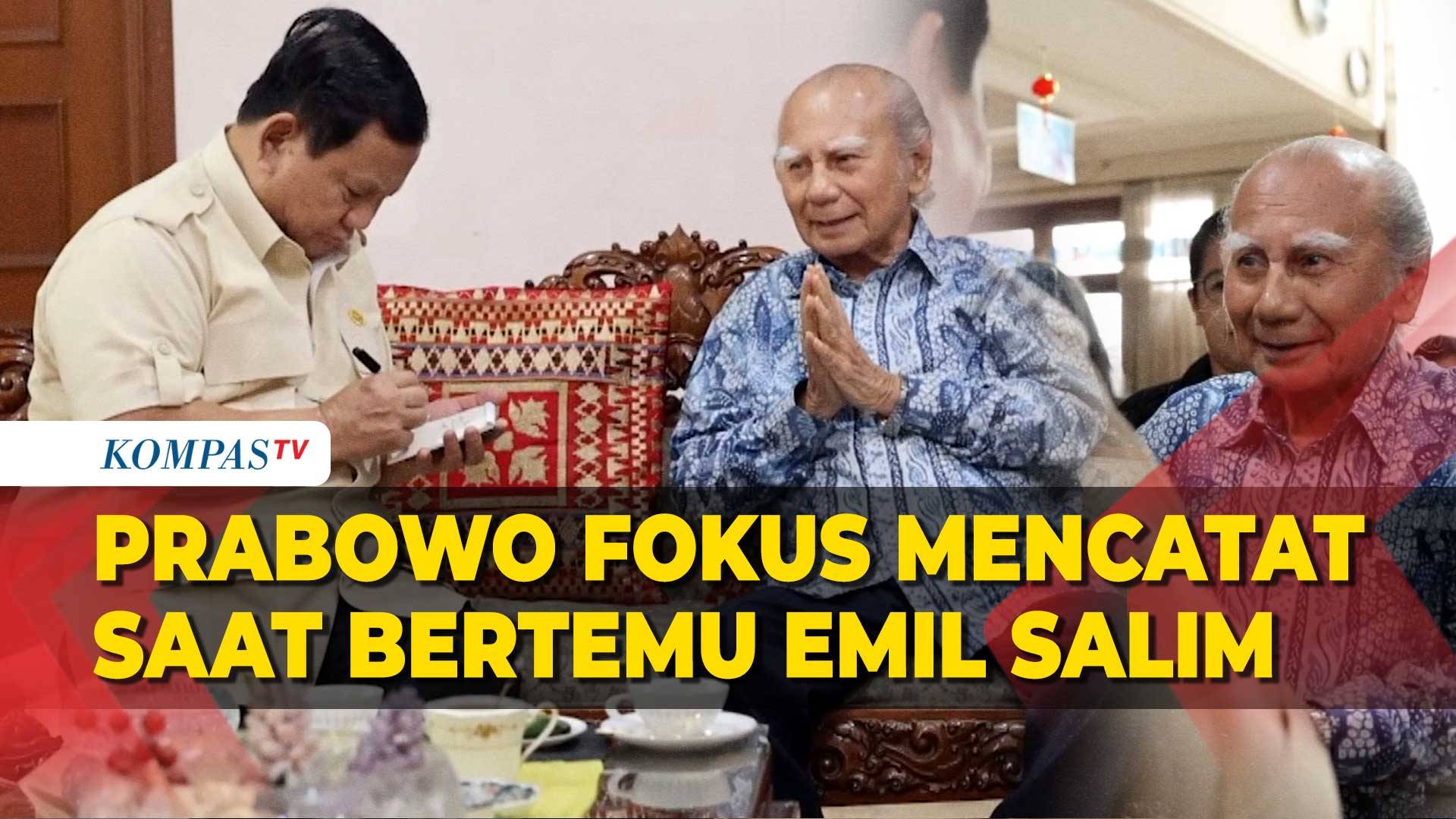 Video: Saat Presiden Prabowo Sibuk Mencatat Kala Bertemu Emil Salim, Dititipi Pesan Ini!