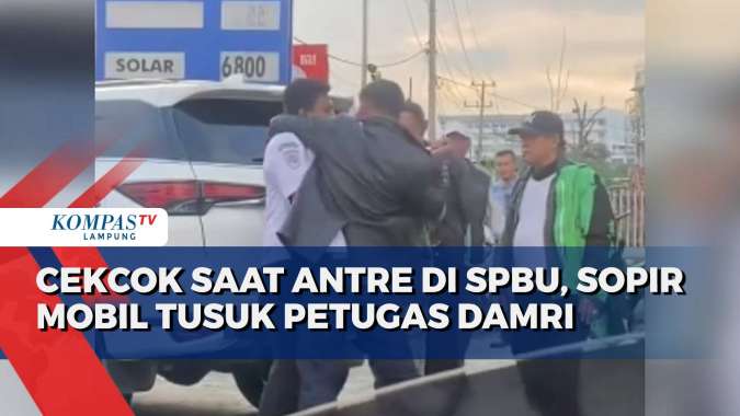 Cekcok saat Antre di SPBU, Sopir Mobil Tusuk Petugas Bus Damri