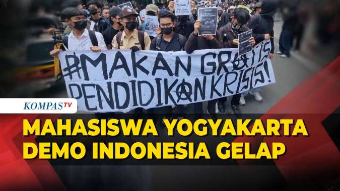 Demo Indonesia Gelap, Mahasiswa Yogyakarta Penuhi Malioboro