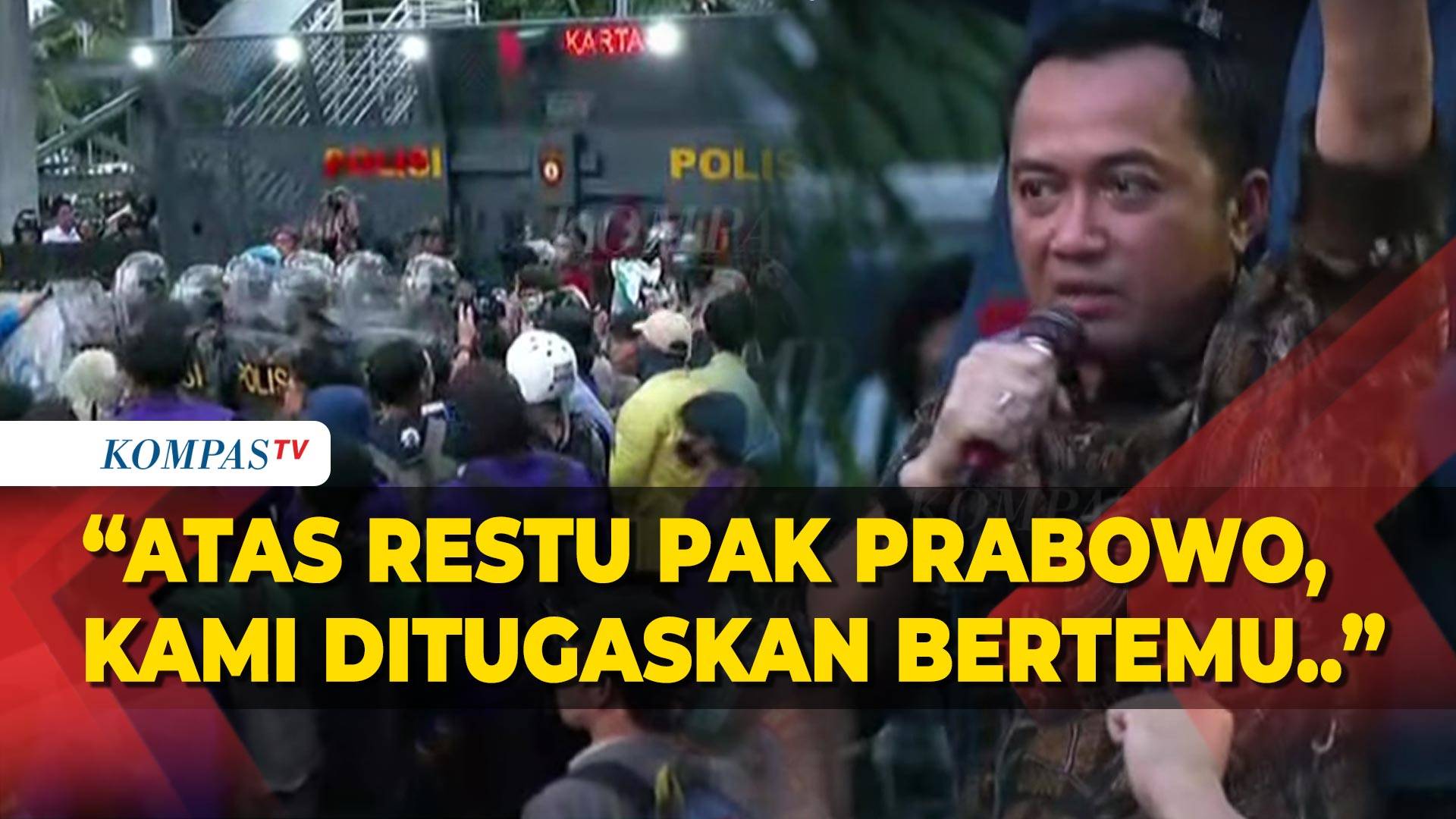 Video: [FULL] Orasi Mensesneg Prasetyo Temui Mahasiswa Demo ‘Indonesia Gelap’ hingga Janjikan ...