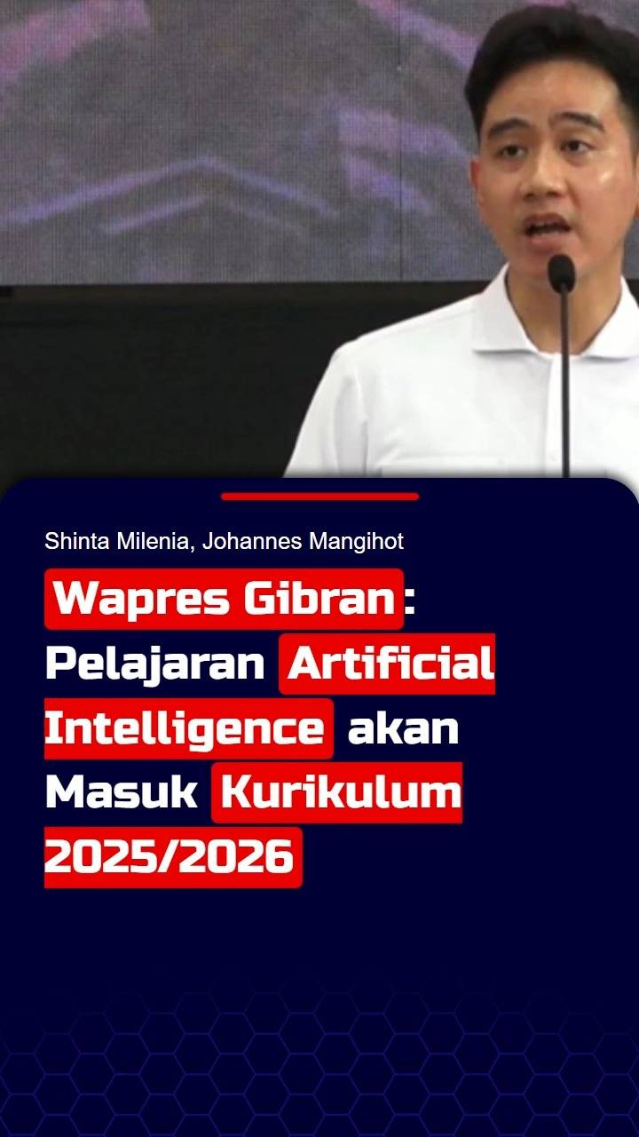 Wapres Gibran: Pelajaran Artificial Intelligence akan Masuk Kurikulum ...