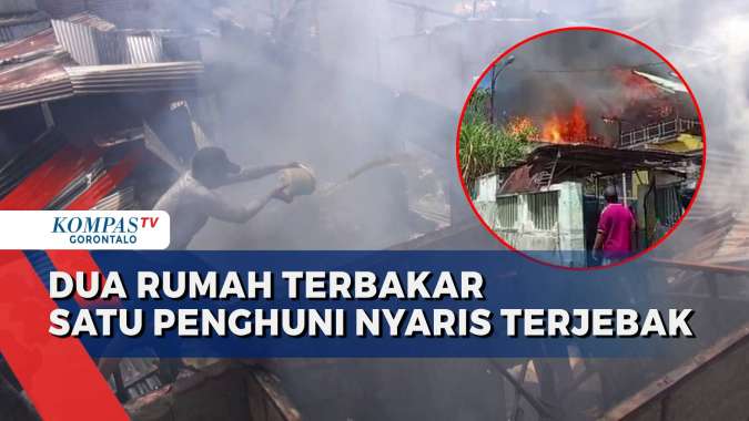 Dua Rumah di Kota Gorontalo Ludes Terbakar, Satu Penghuni Nyaris Terjebak