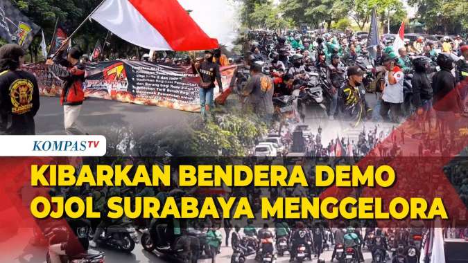 Aksi Demo Ojol Surabaya: Aplikator Jangan Mencurangi Kami, Patuhi ...