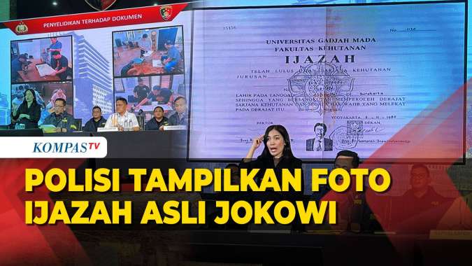 Bareskrim Polri Tampilkan Foto Ijazah Asli hingga Potret Jokowi Muda