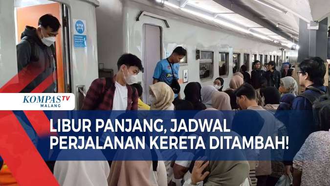 Sambut Libur Panjang, Daop 8 Tambah Jadwal Pemberangkatan Kereta dari Stasiun Malang