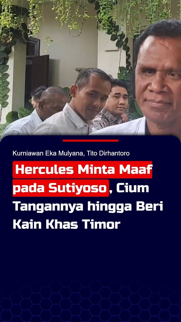Video: Hercules Minta Maaf pada Sutiyoso, Cium Tangannya hingga Beri Kain Khas Timor