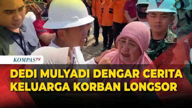 Dedi Mulyadi Dengar Cerita Keluarga Korban Longsor Tambang Gunung Kuda di Cirebon