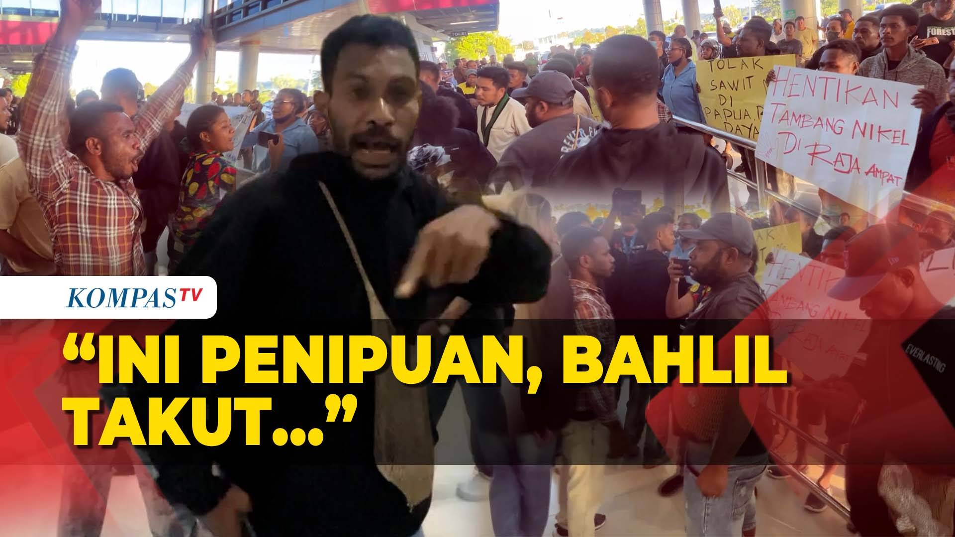 Video: Aksi Demo Warnai Kedatangan Bahlil ke Sorong, Desak Hentikan ...