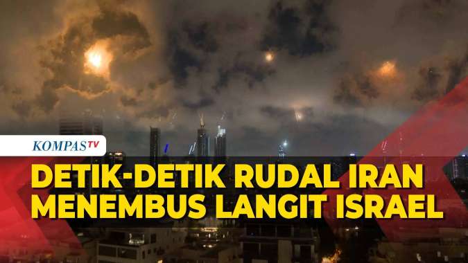Serangan Rudal Iran Menembus Langit Israel, Sirine Bunyi di Tel Aviv