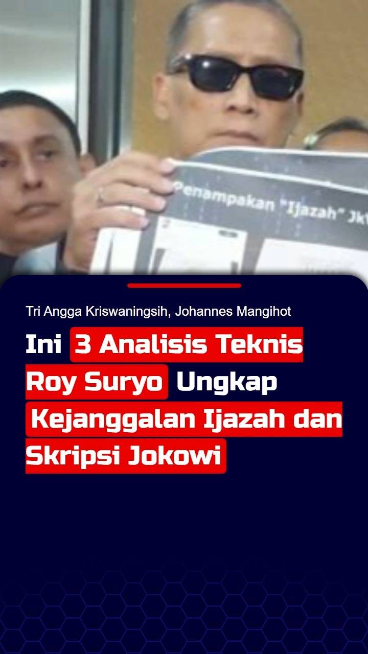 Video: Ini 3 Analisis Teknis Roy Suryo Ungkap Kejanggalan Ijazah dan Skripsi Jokowi