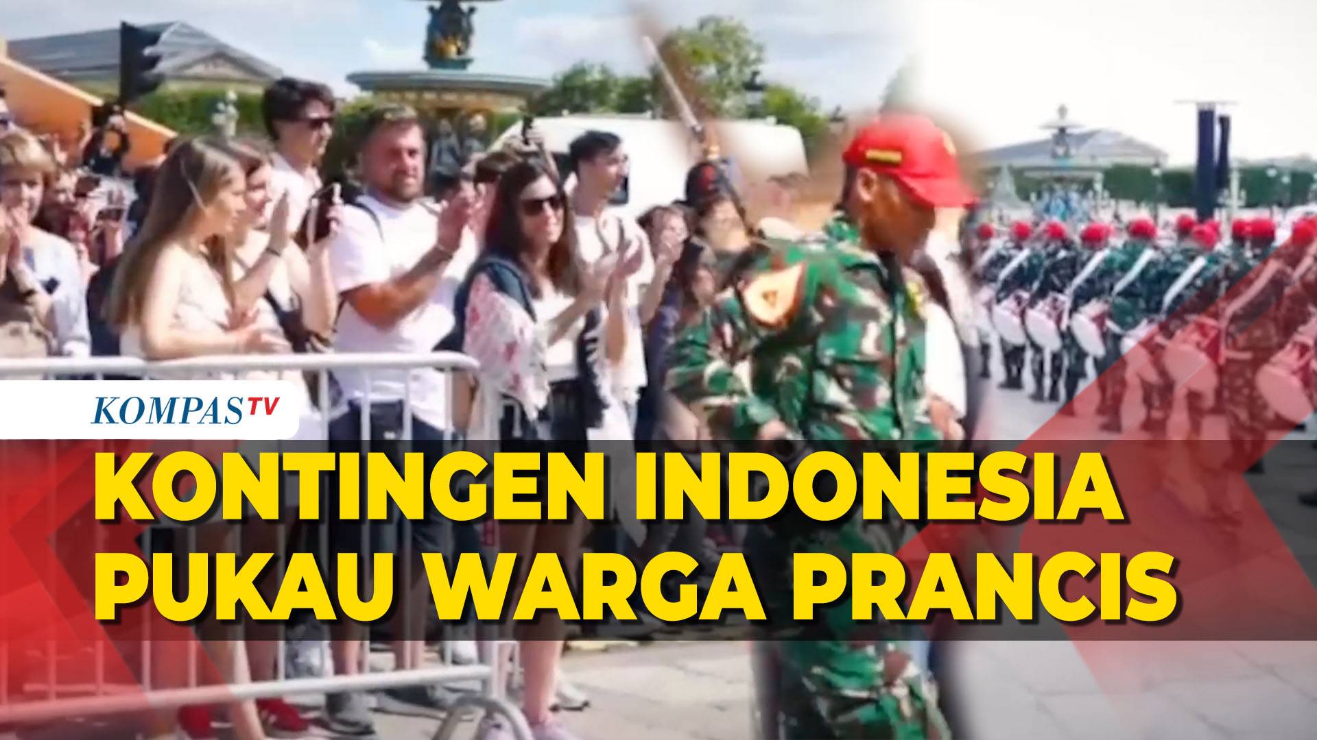 Video: Kontingen Indonesia Pukau Warga Prancis, Siap Tampil di Bastille Day