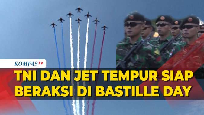 Mengintip Jet Tempur dan Tentara Indonesia Latihan Jelang Bestille Day