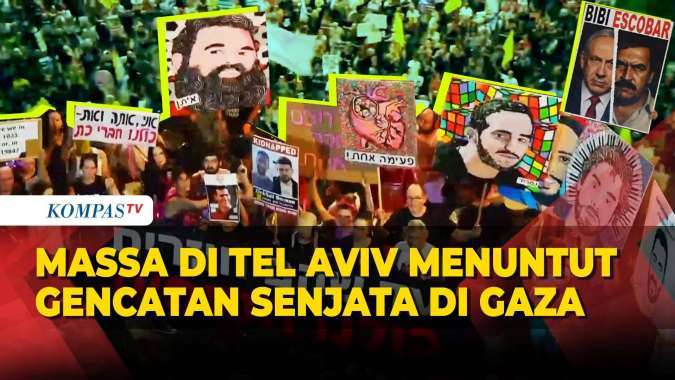 Demo di Tel Aviv, Massa Menuntut Gencatan Senjata di Gaza