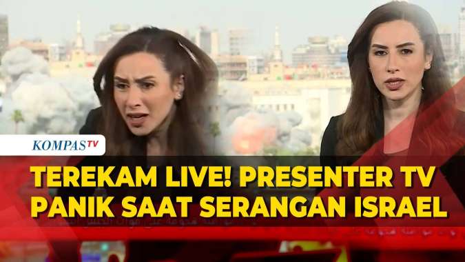 Presenter TV Suriah Panik, Serangan Israel Guncang Studio Saat Siaran