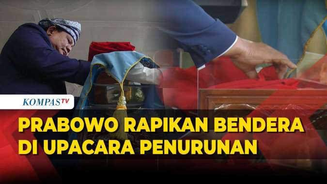 Momen Presiden Prabowo Rapikan Bendera Merah Putih saat Upacara ...