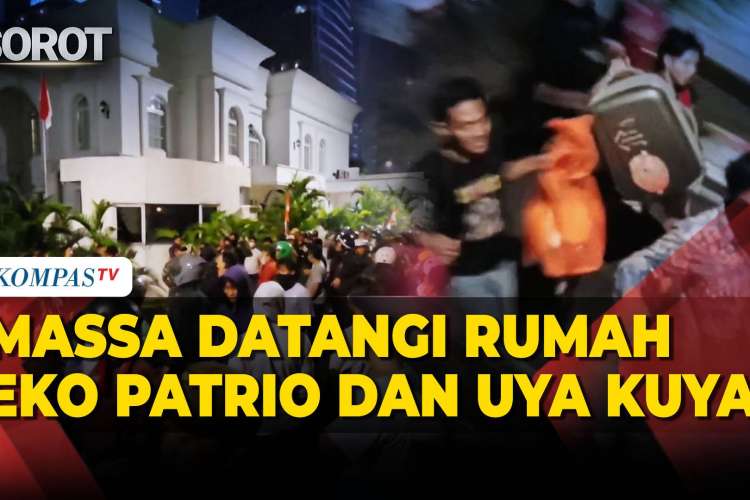 Video: Massa Datangi Rumah Anggota DPR Eko Patrio dan Uya Kuya