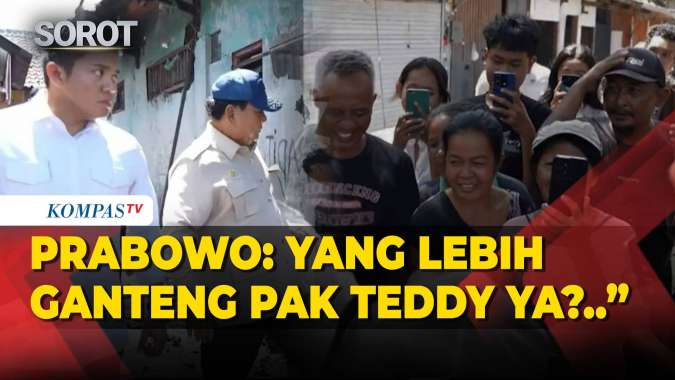 Prabowo Sapa Warga Saat Tinjau Korban Banjir Bali: Yang Lebih Ganteng Pak Teddy Ya?