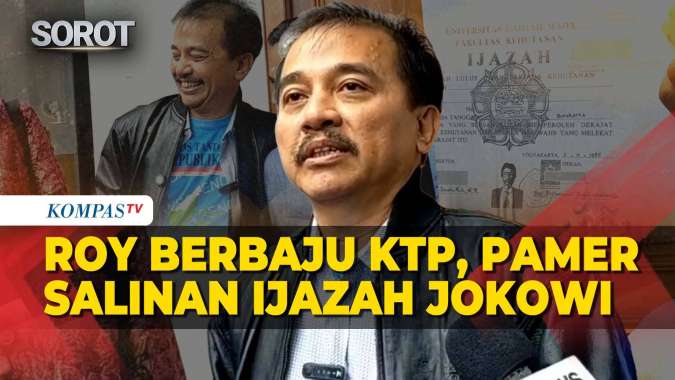Roy Suryo Berbaju KTP, Pamer Salinan Ijazah Jokowi untuk Pilpres 2014 ...