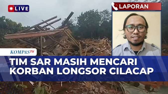 Longsor Cilacap, BNPB Turunkan 200 Personel Tim SAR | KOMPAS SIANG