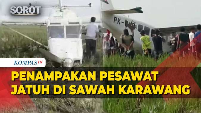 Breaking News! Pesawat Jatuh di Tengah Sawah Karawang, Begini Kronologinya