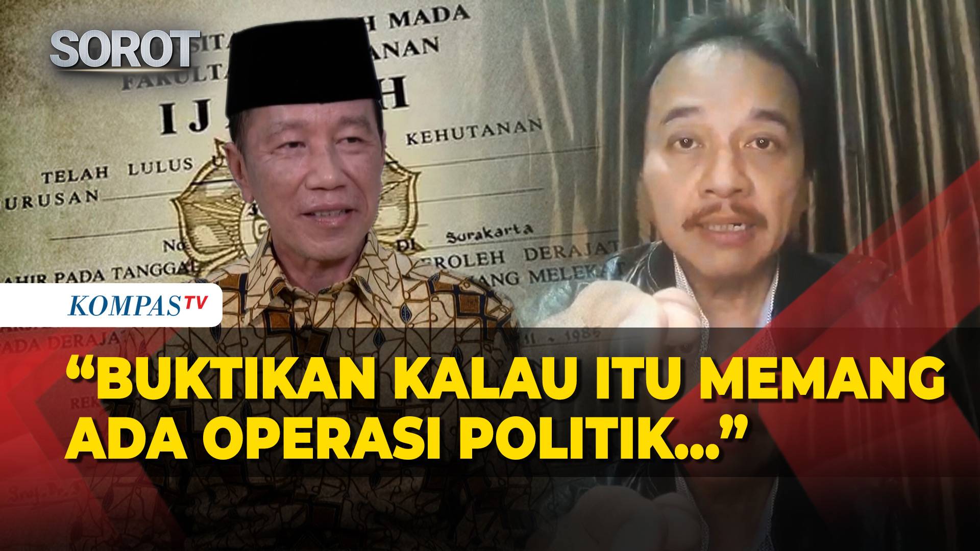 Video: Roy Suryo Tantang Jokowi Buktikan Tudingan Operasi Politik di ...