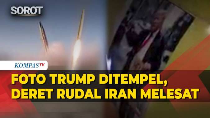 Foto Trump Ditempel di Rudal Iran, IRGC Luncurkan Serangan Gelombang ke-76!
