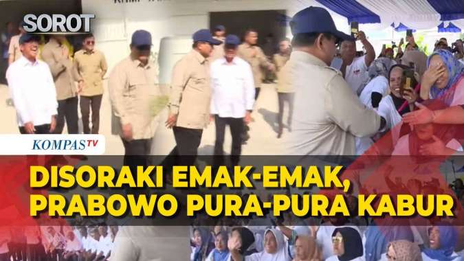 Buat Tawa! Prabowo Pura-Pura Kabur Kala Disoraki Emak-Emak Resmikan ...