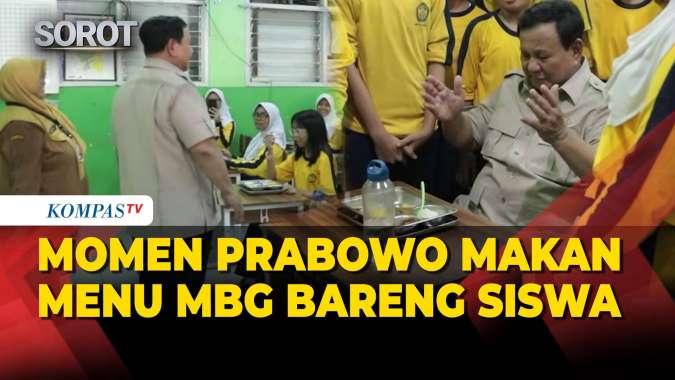 Momen Presiden Prabowo Makan Menu MBG-Nyanyi Bareng Siswa SMPN 111 Jakarta