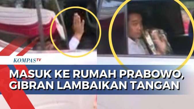 Sapa dan Lambaian Tangan Gibran Rakabuming Raka saat Masuk Ke Rumah ...