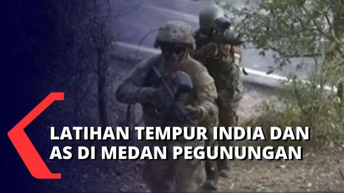 Latihan Gabungan Tentara India dan Amerika Serikat di Medan Pegunungan